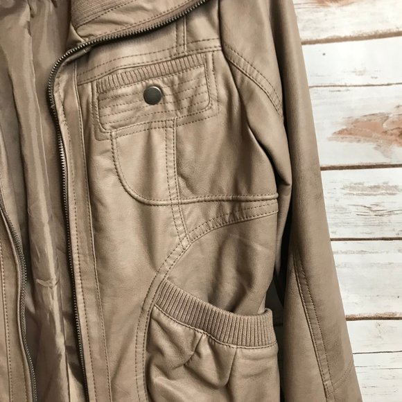 Xhilaration | Jackets & Coats | Xhilaration Brown Faux Leather Jacket ...